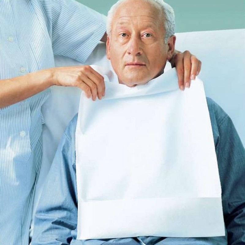 Bavoir valafit jetable, usage unique - Hartmann - Sachet 100 serviettes