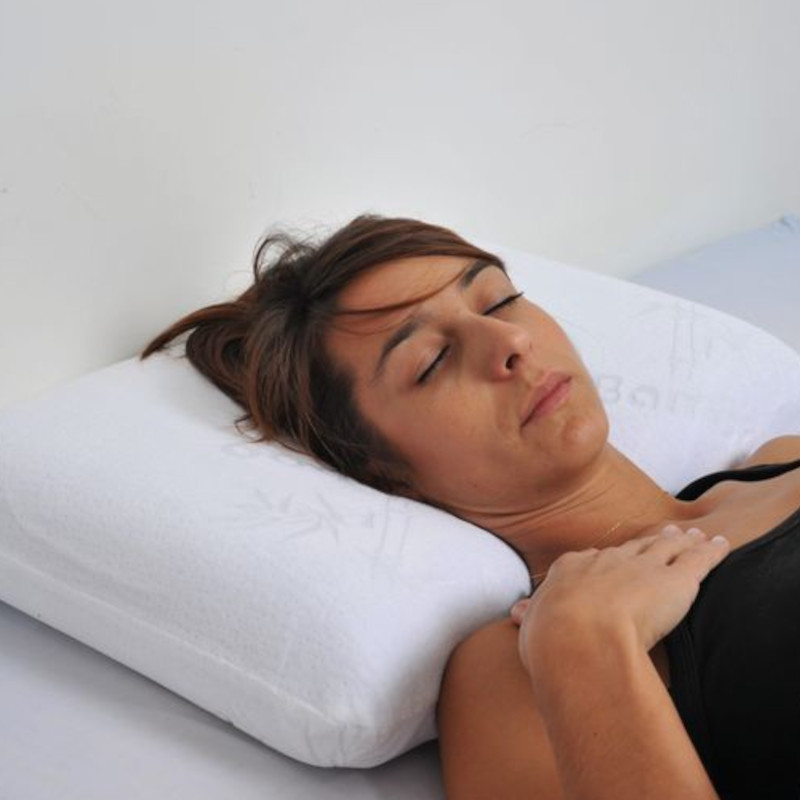 Oreiller ergonomique plat à mémoire de forme - Mousse viscoélastique